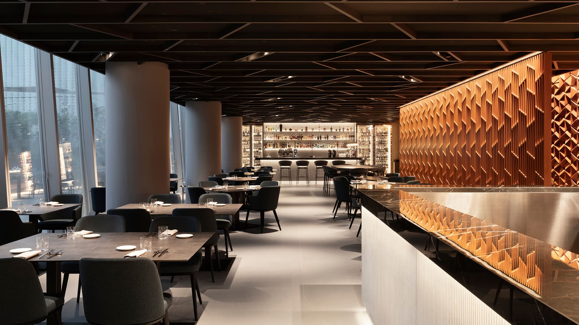 Dav Milano, Ristorante Torre Allianz | Un Progetto Laminam INTL Ita