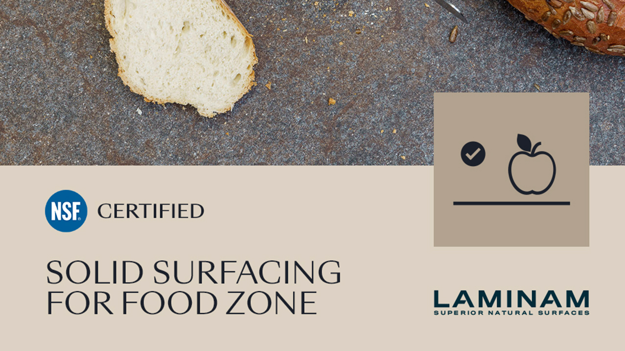 Laminam is the first to obtain NSF certification for contact with food ...